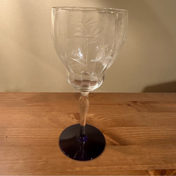 Louie Weston | Dining | Louie Weston Etched Crystal Wine Or Water Glass ...